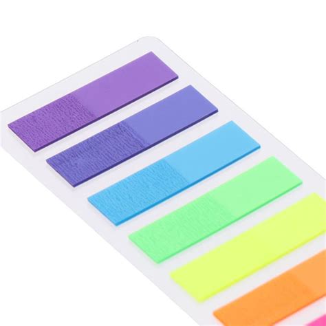 7 Bright Color Index Tabs Rectangular Neon Note Tabs Sticky Notes Office 629090344575 Ebay