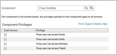 turn off visibility to goals skills reviews or talent data for proxy