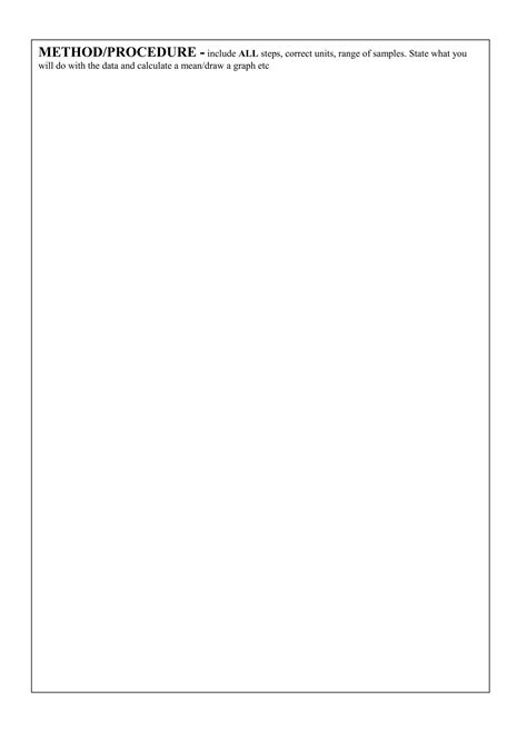 Igcse Planning An Investigation Student Booklet Doc