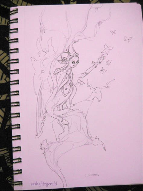 Sasha Fitzgerald A Tree Nymph Drawing