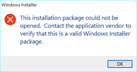 There Is A Problem With This Windows Installer Package