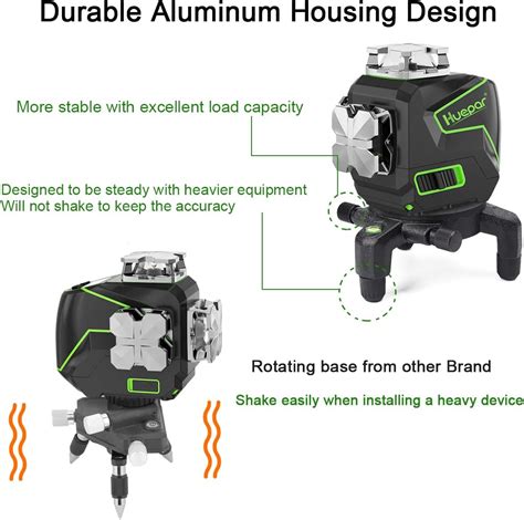 Buy Huepar Laser Level Adapter Metal 360 Degree Rotating Base For Laser Level Tripod Connector