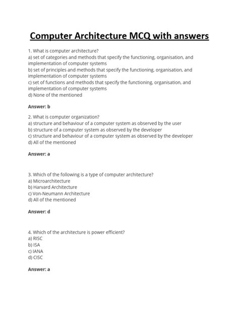 Computer Architecture Mcq With Answers By Ab Sir 8910350813 Pdf Computer Data Storage