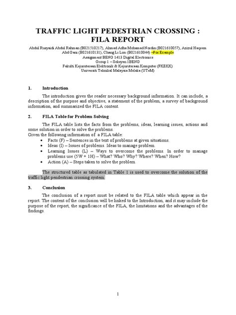 5 Fila Table Example Pdf