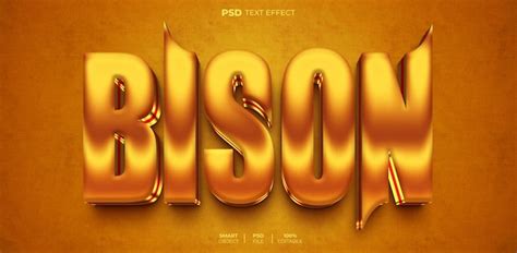 Premium Psd Bison 3d Editable Text Effect