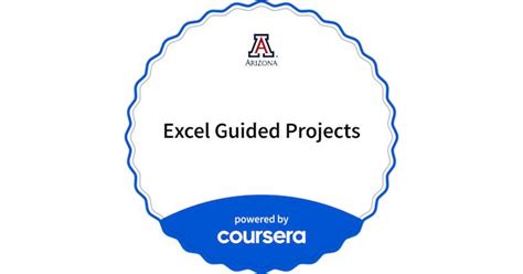 Excel Guided Projects Was Issued By Coursera To Diego Wendlandt