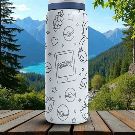 Snorlax Pokémon Owala Bottle Engraved Character Wrap Design