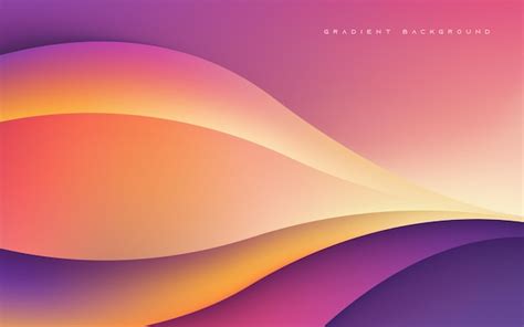 Premium Vector Abstract Wavy Smooth Gradient Background Beautiful Colorful Light
