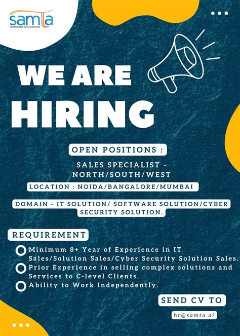 Nikita Dhote On Linkedin We Are Looking For Sales Specialist For