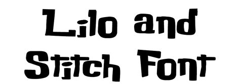 Lilo And Stitch Font Dafont Style