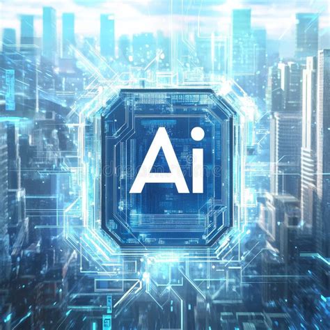 Ai Chip With Circuits And Digital Network Connections Stock Image Image Of Computernetwork