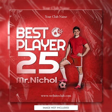 축구 축구 스포츠 광장 소셜 미디어 배너 또는 전단지 템플릿 프리미엄 Psd 파일