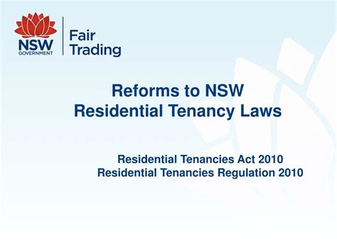 Ppt Reforms To Nsw Residential Tenancy Laws Powerpoint Presentation