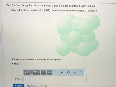 Solved Part A Calculating The Planar Density Of A Simple Chegg