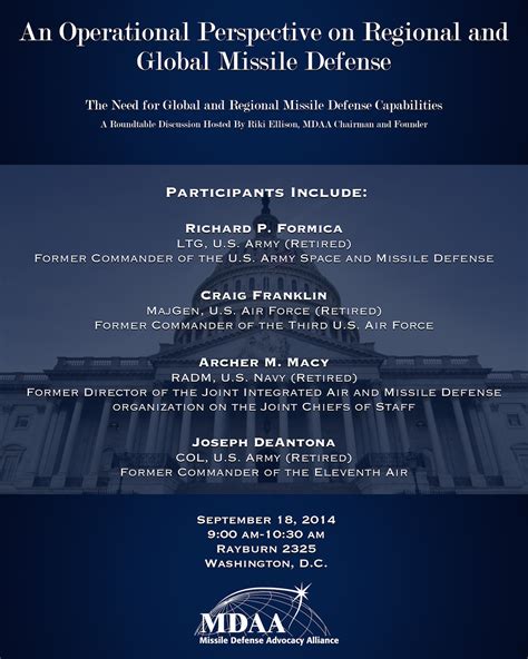 An Operational Perspective On Regional And Global Missile Defense Missile Defense Advocacy