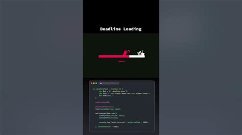 Deadline Loading Bar Trending Coding Htmlcss Webdev Shorts Shortsfeed Javascript