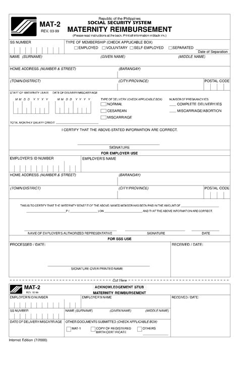 Sss Mat 2 Form Fill And Download Free Online Printable