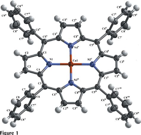 Figure 1 From A Second Polymorph Of 5 10 15 20 Tetraphenylporphyrinato Copper II Semantic