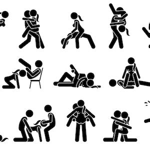 Sex SVG Sexual Positions EPS Fucking Vector Fuck Positions PNG Sex Silhouette Kama Sutra