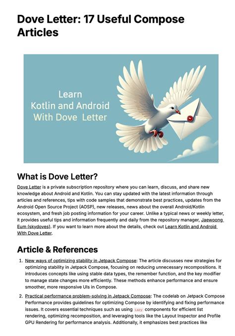 Jaewoong Eum On Linkedin Android Kotlin Jetpack Compose Androidx Doveletter
