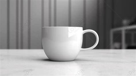 현실적인 흰색 컵의 3d 렌더링 모형 실적 배경 현실 배경 하얀색 배경 이미지 Hd 실적 현실 하얀색 배경 사진 무료 다운로드 Lovepik