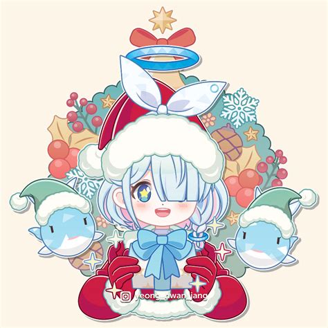 아로나와 함께 하는 메리 크리스마스 벡터 일러스트