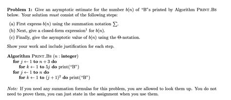 solved problem 1 give an asymptotic estimate for the number