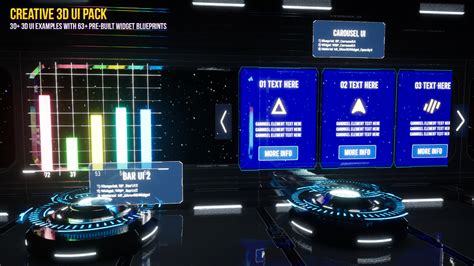 在蓝图创建的interactive And Customizable 3d Ui Pack 虚幻引擎商城