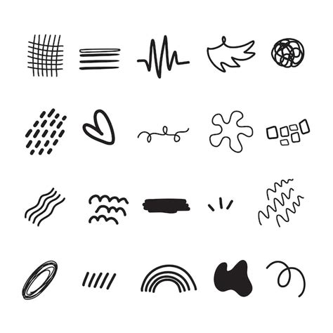 Dibujo Abstracto A Mano Vector Premium