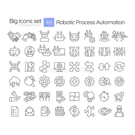Robotic Process Icons Stock Illustrations 2196 Robotic Process Icons