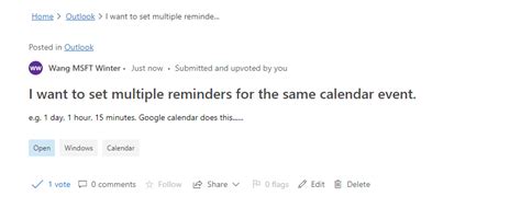i want to set multiple reminders for the same calendar event
