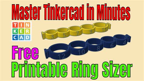 Free Tinkercad 3d Printable Ring Sizer And How It Was Built In 6 Minutes