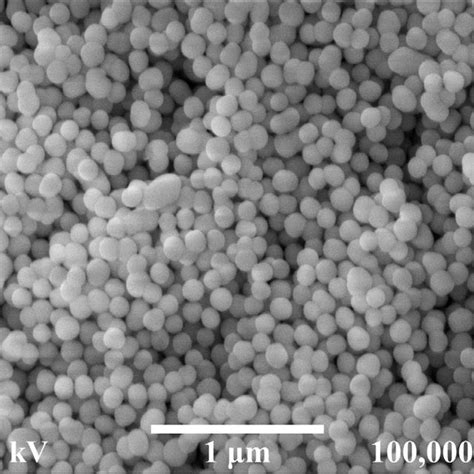 Sem Image Of Sio 2 Nanoparticles Synthesized Via The Stöber Method Download Scientific Diagram