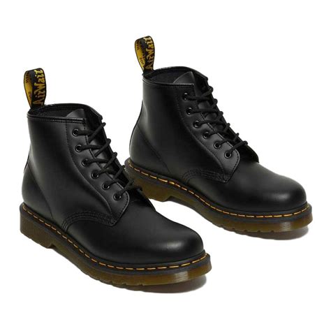 Drmartens 101 Ys 6 Eye Smooth Leather 6孔 馬汀 馬丁鞋 中筒靴 黑色黃線 蝦皮購物