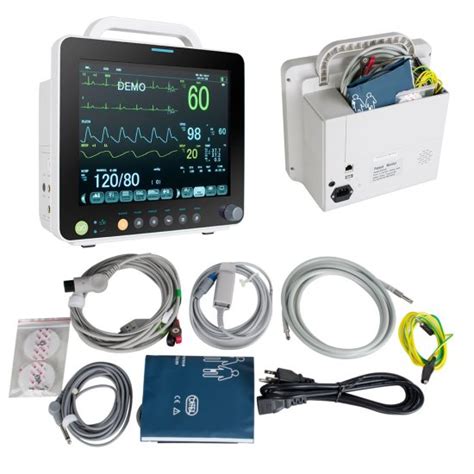 Portable Multi Parameter 12 Inch Vital Sign Patient Monitor Ecg Nibp R