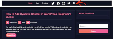 How To Add Social Media Icons To WordPress Menus Easy Way