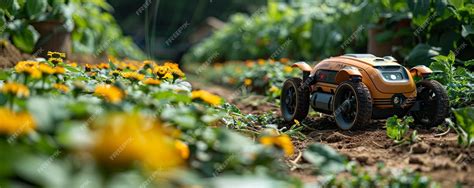 Premium Photo Autonomous Weeding Robots Equipped Ai Background