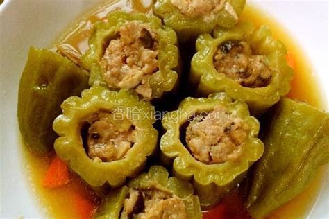 苦瓜酿肉的做法 菜谱 香哈网