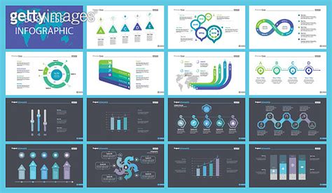 Workflow Charts Slide Templates Set 이미지 918548042 게티이미지뱅크