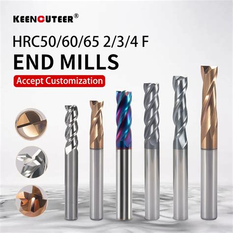234 플루트 카바이드 엔드 밀 Hrc506065 Cnc 텅스텐 카바이드 밀 비트 코팅 1 20mm 스퀘어 라우터 비트