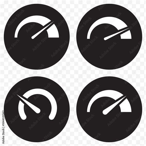 Speedometer Icon Vector Isolated Design Element Speed Indicator Sign Internet Speed Car