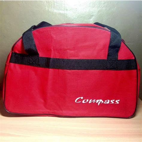 Original Compass Unisex Red Duffeltravel Bag Sale Shopee Philippines
