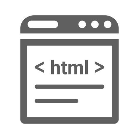 Código De Codificación Icono Html Gráficos Vectoriales Grises Vector Premium
