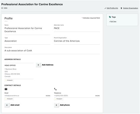 Add Or Edit Organization Profile Information Wicket Support