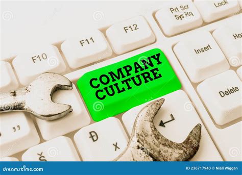 Text Sign Showing Company Culture Word Written On The Environment And