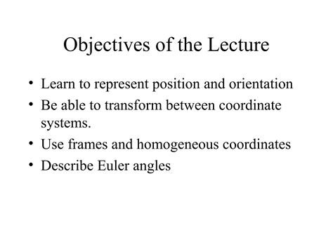 Robotics Position And Orientation Ppt