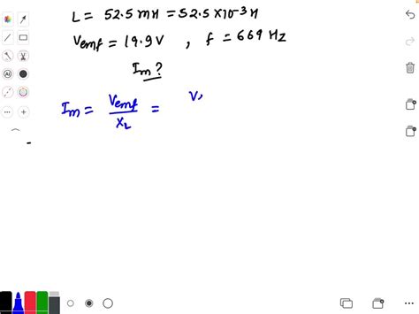Solved An Inductor With Inductance L 52 5 Mh Is Connected To An Ac Power Source That Supplies