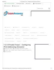 Packet Tracer Configuring IPv Addressing Answers Pdf Packet