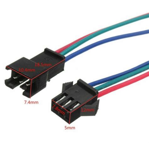 Konektor Sambung DC Kabel SM 3 Pin Jalur Socket Male Female 3P RC Penyambung Soket Lazada