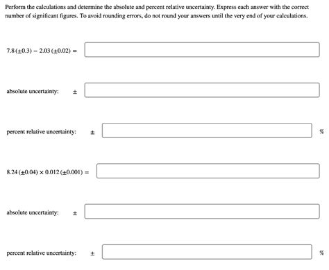 Solved Perform The Calculations And Determine The Absol